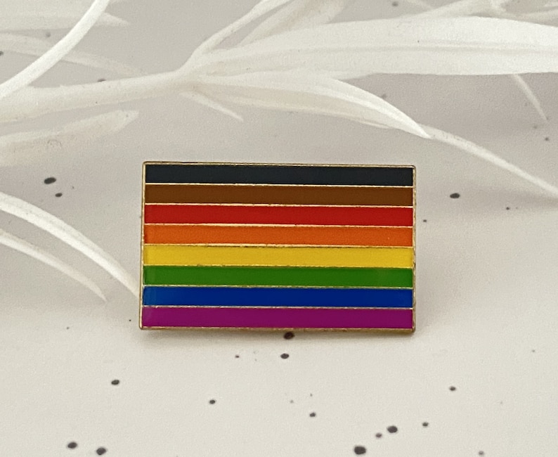 Rainbow Pride Pin, LGTBQIA+ Lapel Pin, Flag, Rectangle, Circle, Heart ...