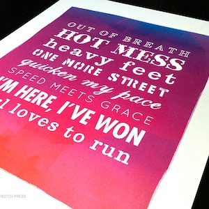 Girl Loves to Run Art Print and Poem / Running Artwork / Original ...