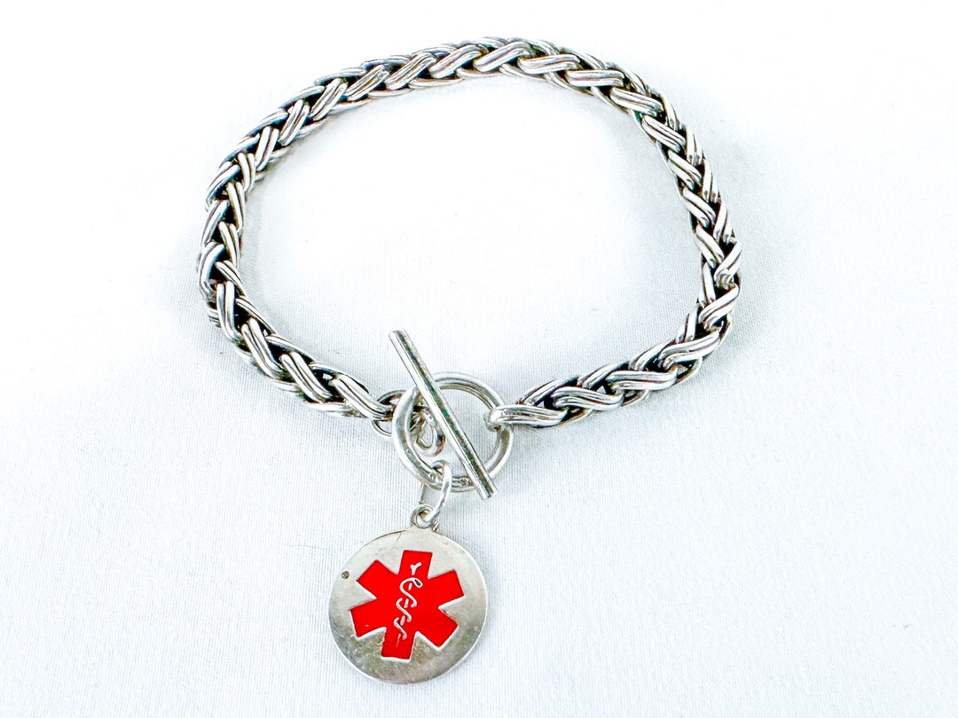 Vintage Sterling Silver "fatally Allergic All Local Anesthetics ...
