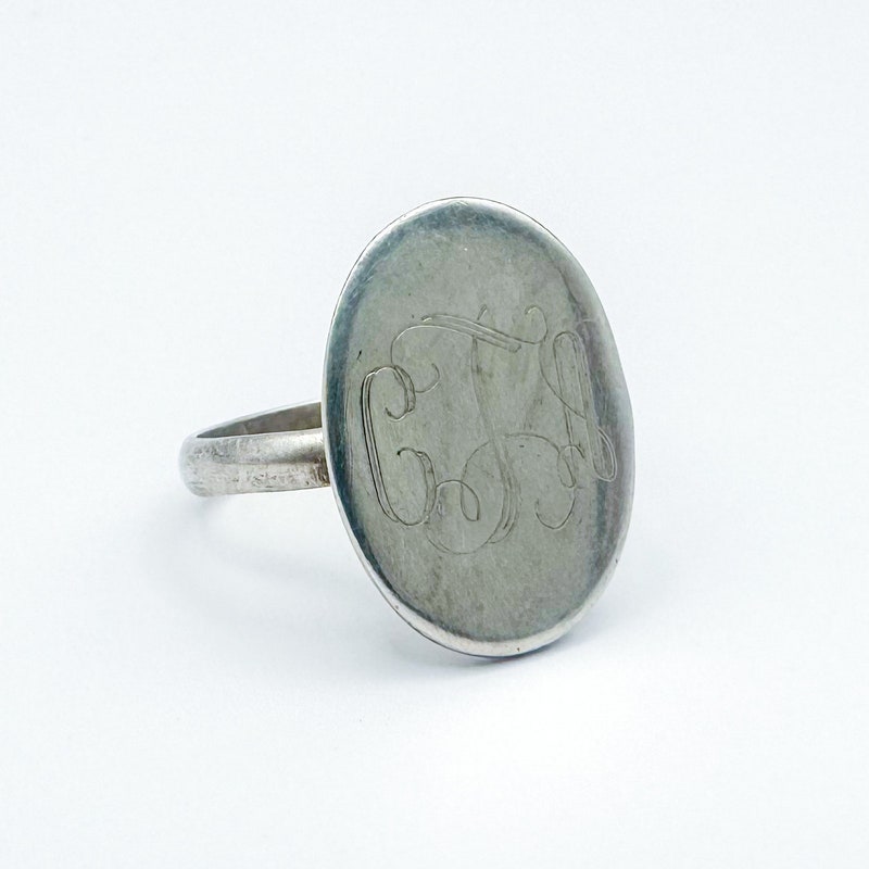 Sterling Monogram Ring - Etsy