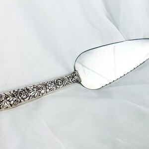 Vintage Sterling Silver Floral Pattern Handle Cake Cutter/server - Etsy