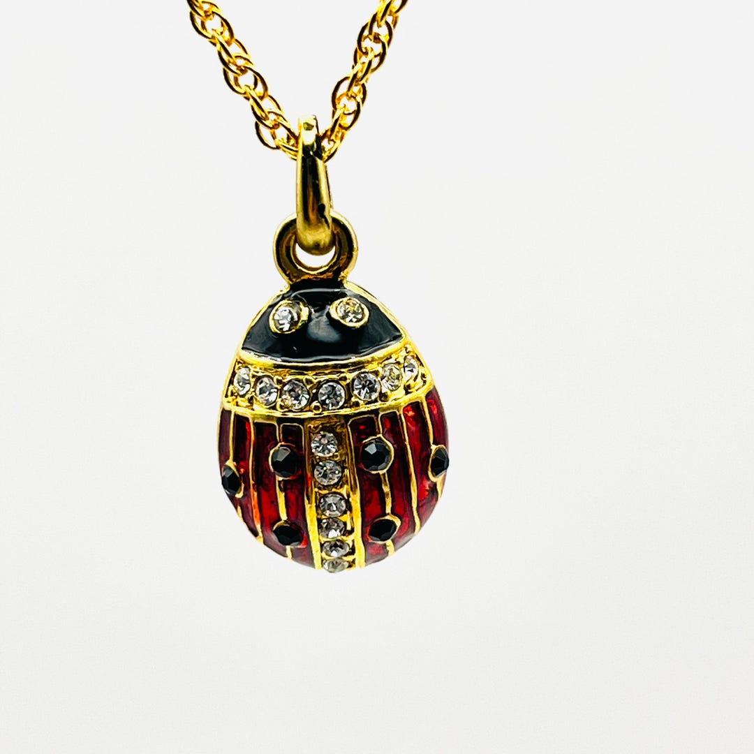 Imperial Ladybug Pendant With Chain - Etsy