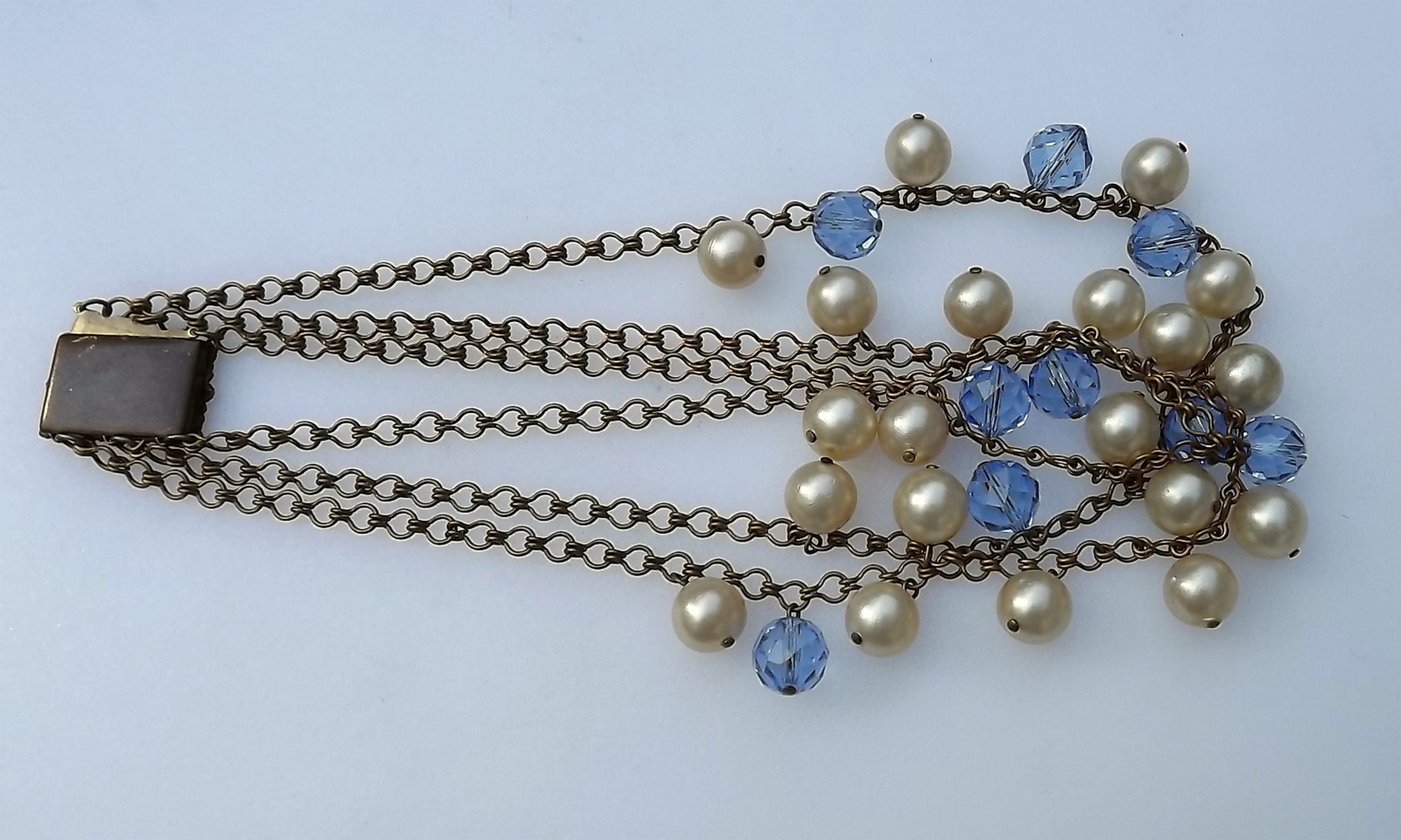 Early MIRIAM HASKELL Necklace 3 Strands Dangle Pearls & - Etsy