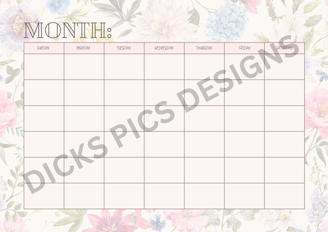 Weekly and Monthly Planner Template - Etsy