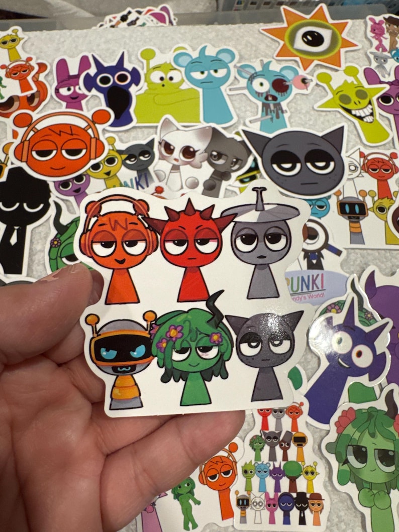 Sprunkies Meme Sticker Pack: 10pc Glossy Vinyl Stickers - Etsy