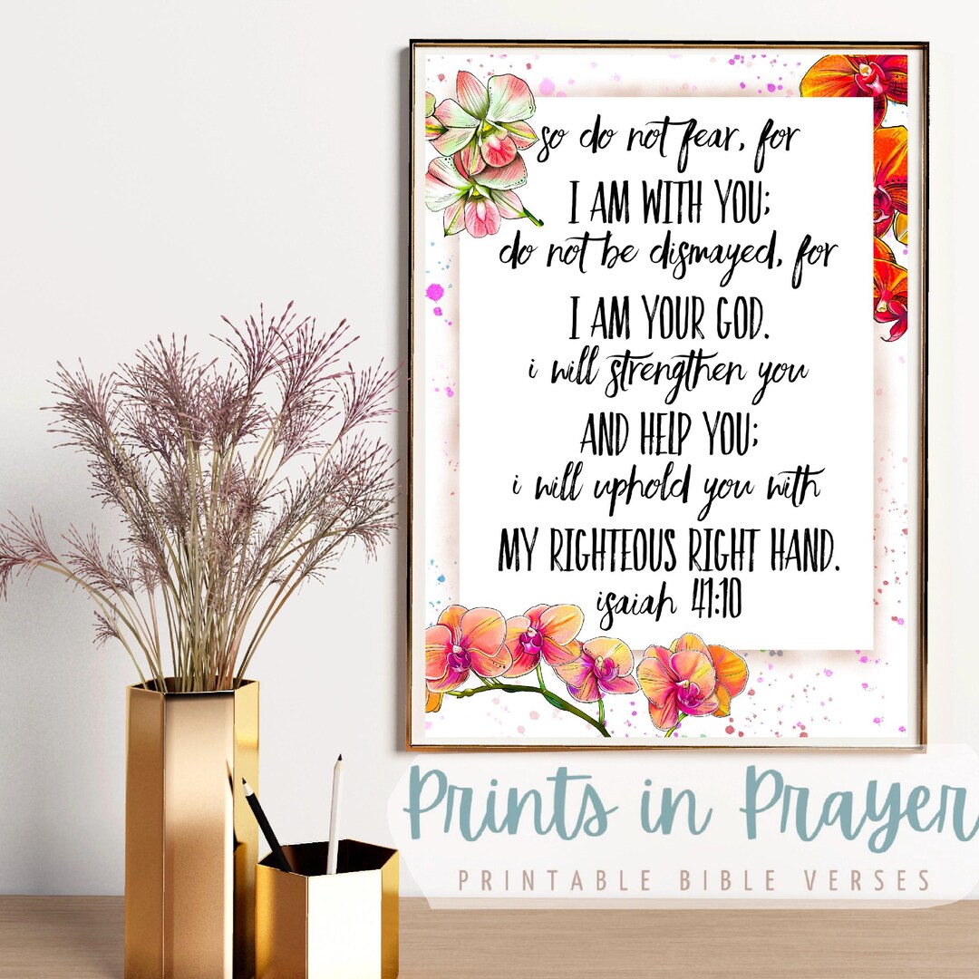 Digital Bible Verse Print Isaiah 41:10 - Etsy