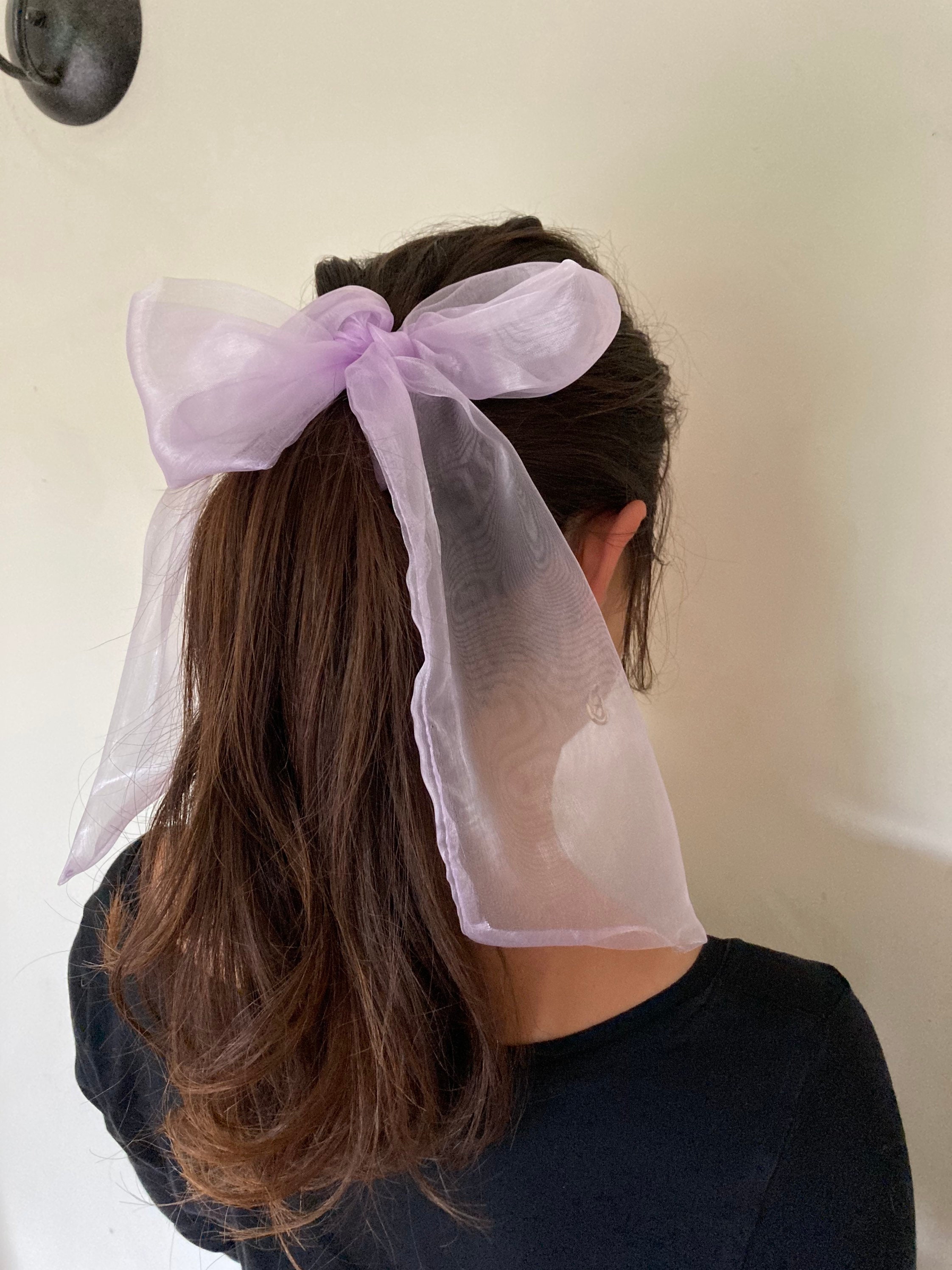 Organza Satin Droopy Hair Ribbon Big Floppy Ribbon Luxury Hair Etsy
