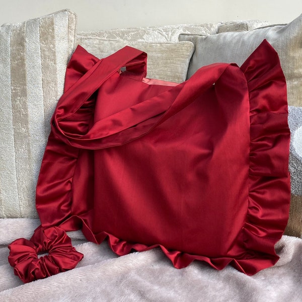 Ruffle Tote Bag - Etsy