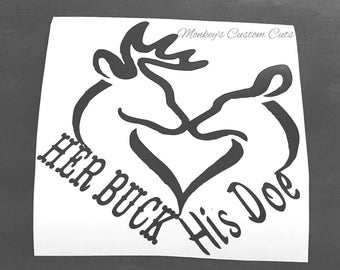 Buck and doe decal | Etsy