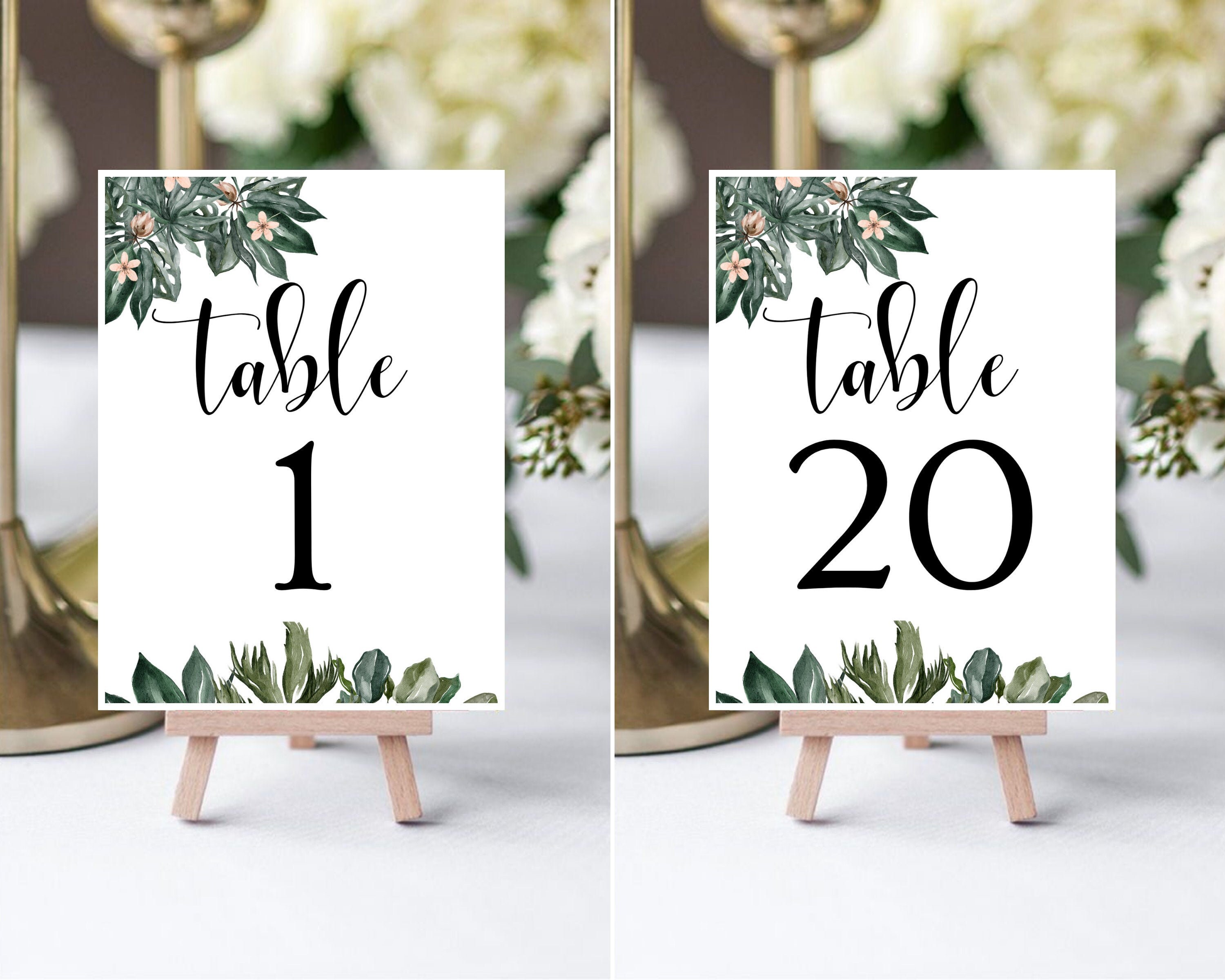 Descarga instantánea / Números de mesa imprimibles 5 X 7 | Etsy