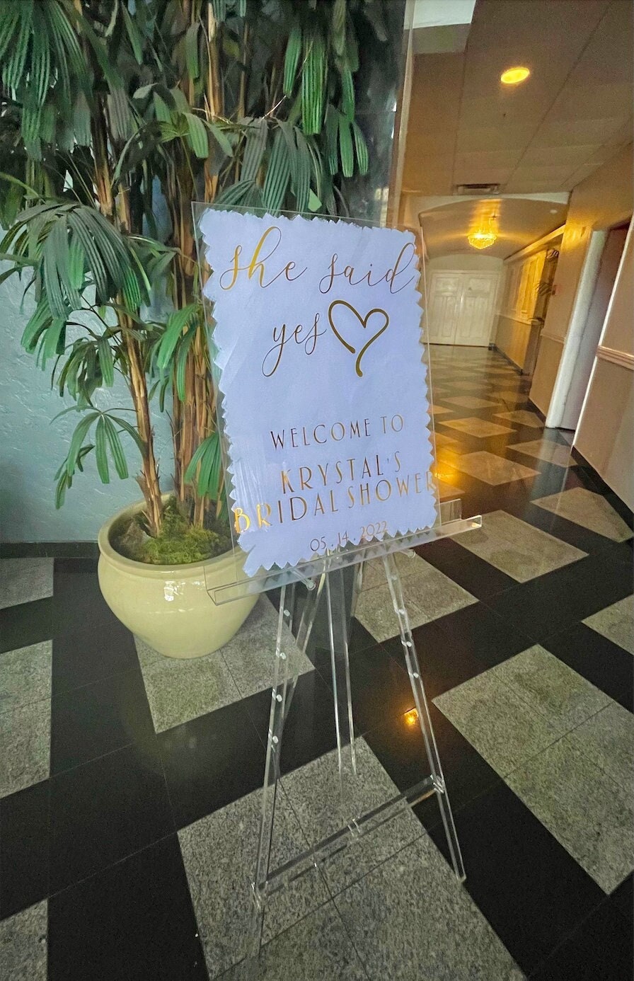 Personalized Acrylic Welcome Sign | Wedding Sign | Custom Acrylic Sign ...
