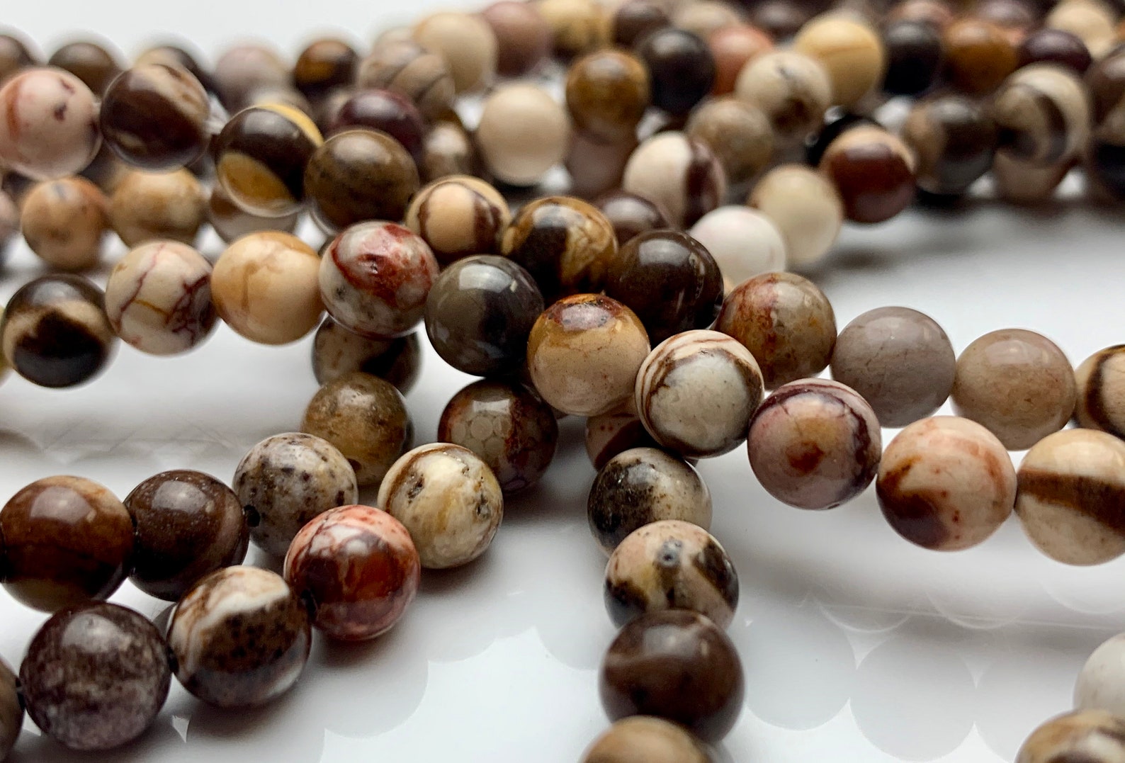 4mm 6mm 8mm 10mm Smooth Round Australian Outback Jasper Gemstone Beads ...