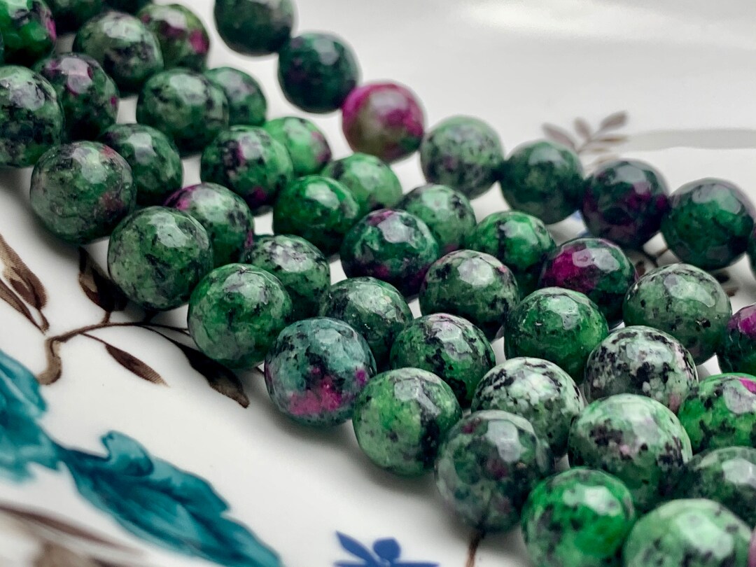 10 Mm Faceted Round Fire Agate Gemstone Beads Heat Treated Mixed Ruby ...