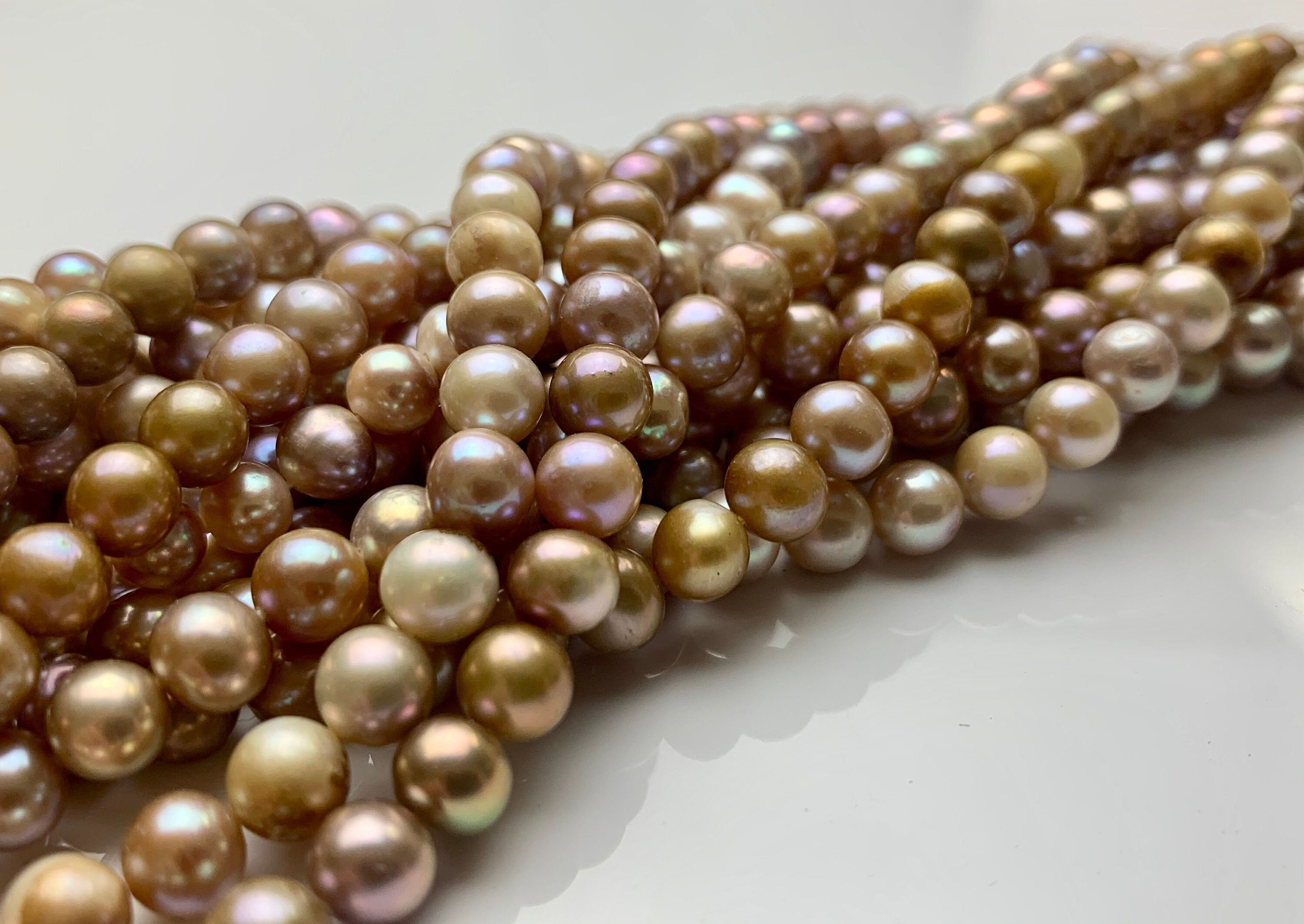 6mm AA Natural Seaweed Freshwater Pearls Potato Pearls - Etsy