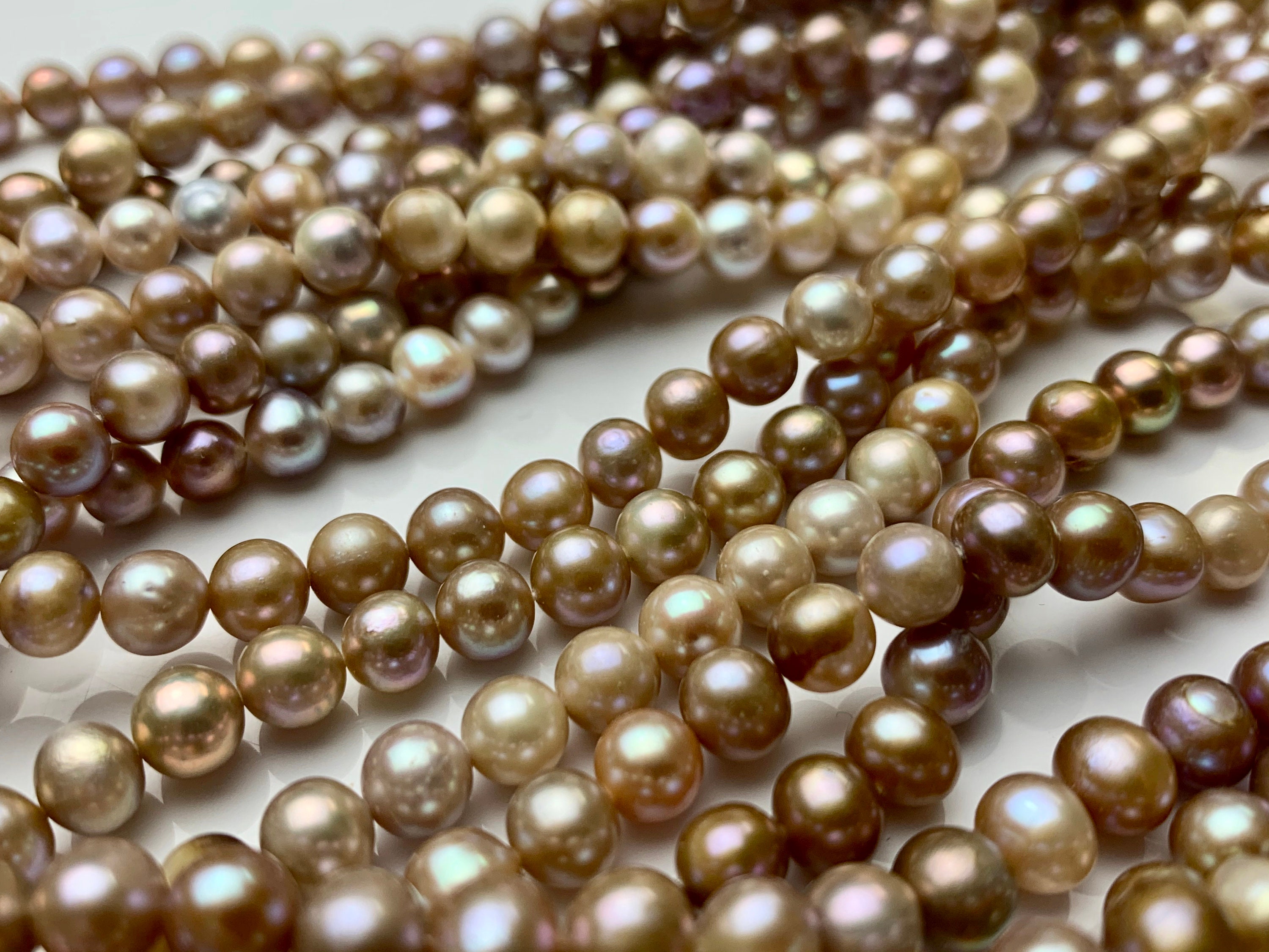 6mm AA Natural Seaweed Freshwater Pearls Potato Pearls - Etsy