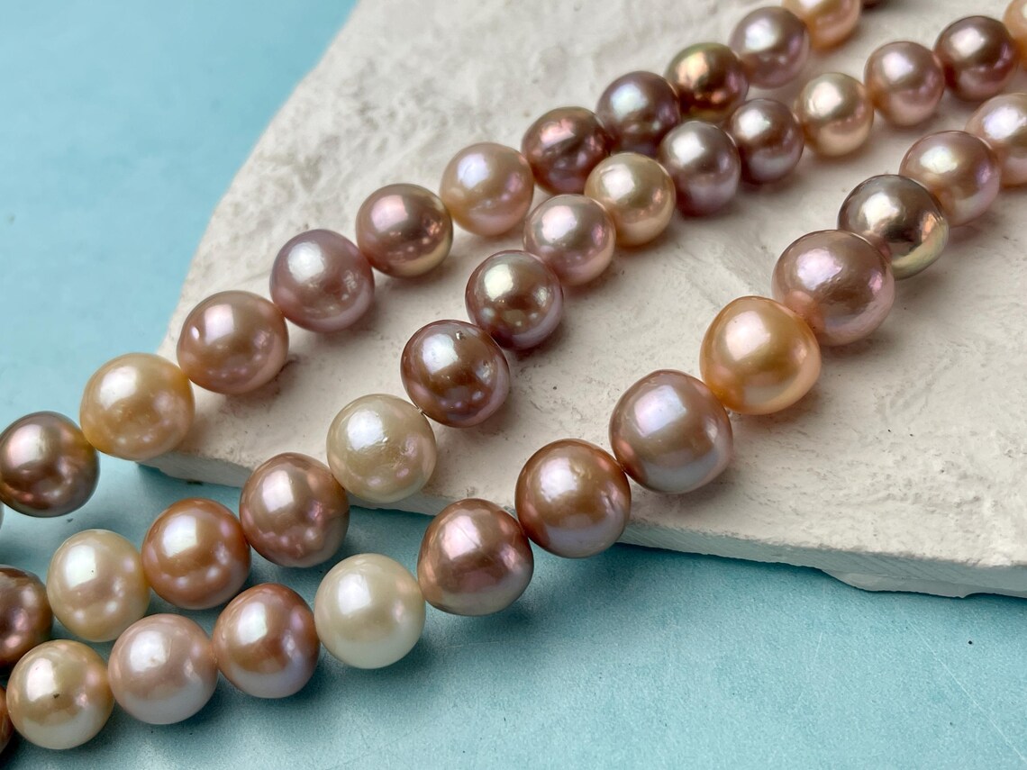 10-13 Mm AAA Natural Multi White Pink Freshwater Baroque/edison Pearl ...