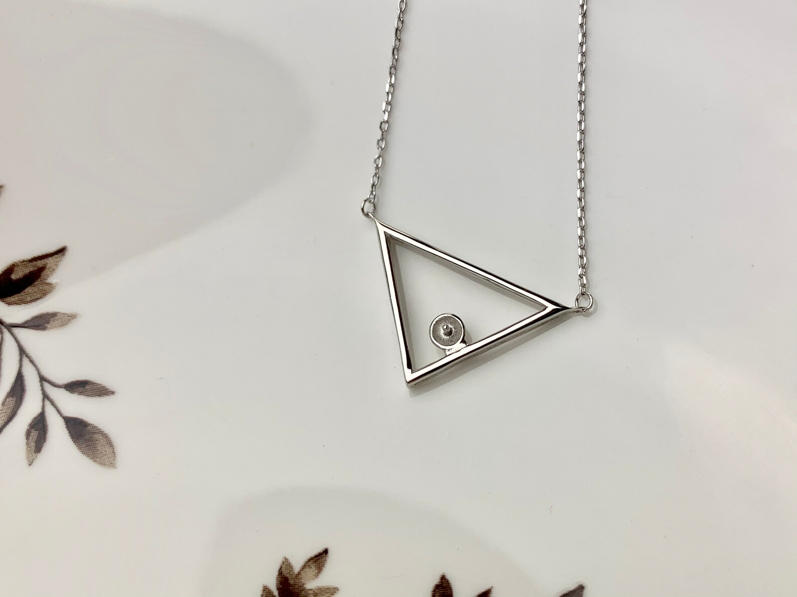 925 Sterling Silver Necklace Chain With Triangle Shape Design - Etsy