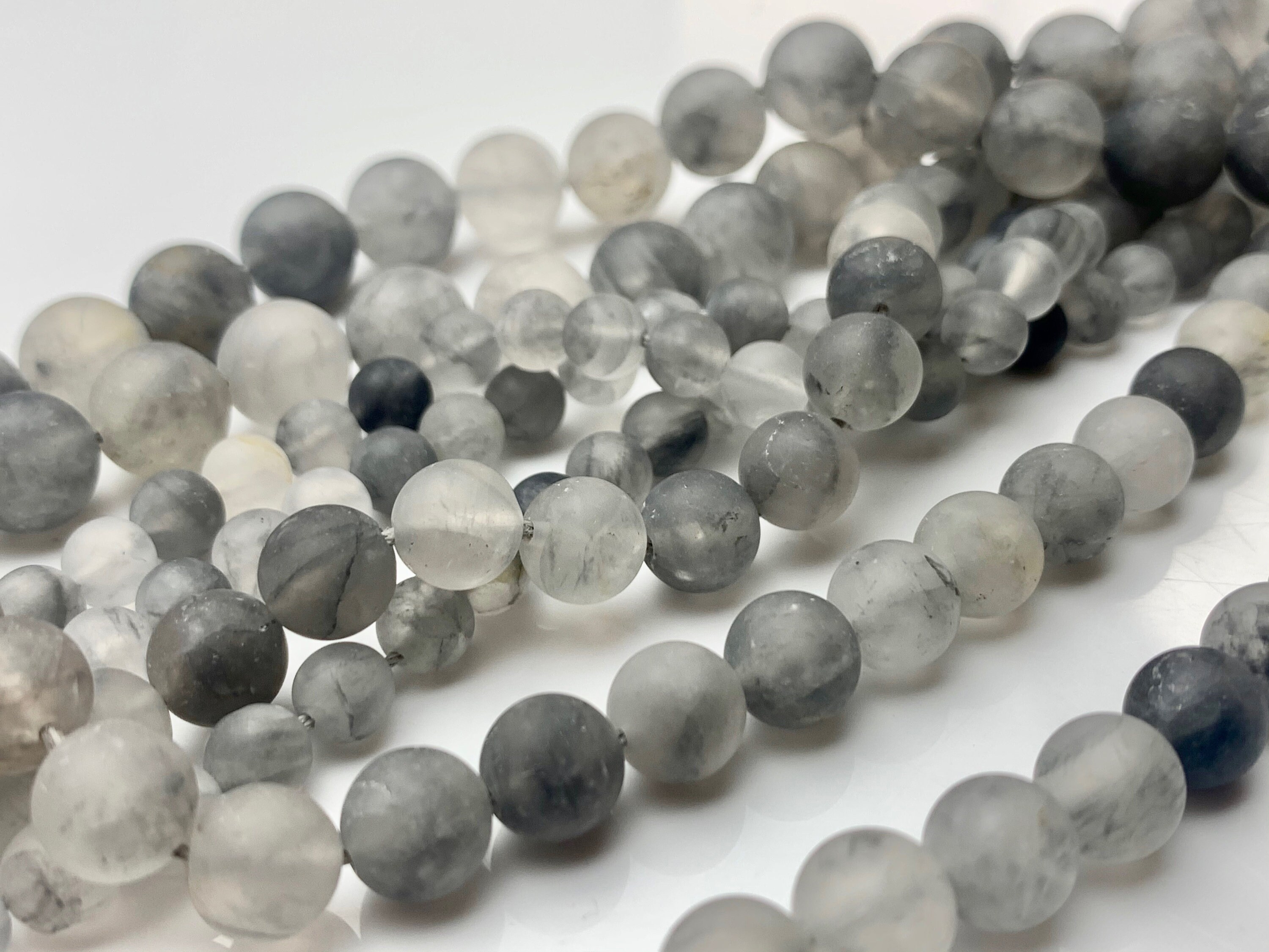 4mm 6mm 8mm 10mm 12mm Natural Smooth Round Cloudy Quartz | Etsy