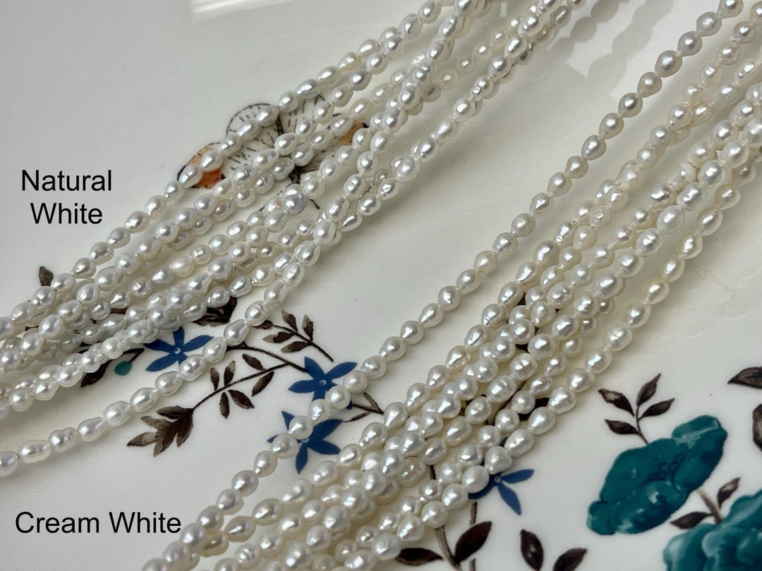 3 Mm AA Natural White Freshwater Baby Edison Pearl Genuine Freshwater ...