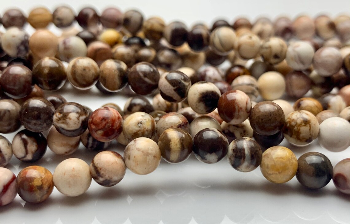 4mm 6mm 8mm 10mm Smooth Round Australian Outback Jasper Gemstone Beads ...