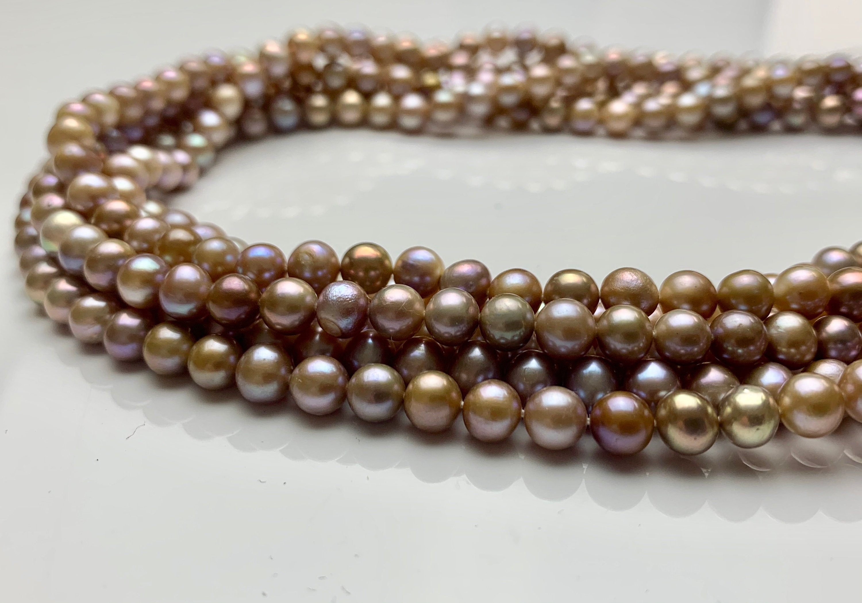 6mm AA Natural Seaweed Freshwater Pearls Potato Pearls - Etsy