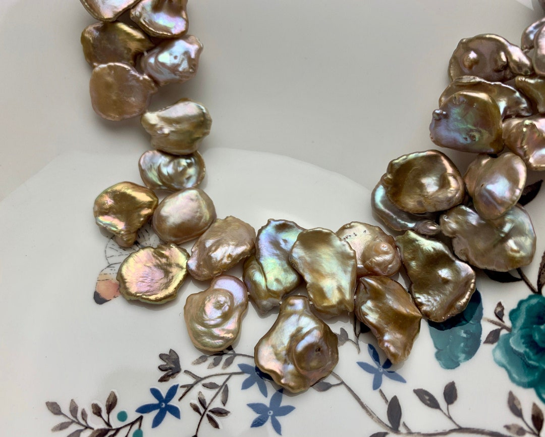 One-of-a-kind 16x18-20 Mm AAA Rare Keshi Freshwater Pearl Beads Genuine ...