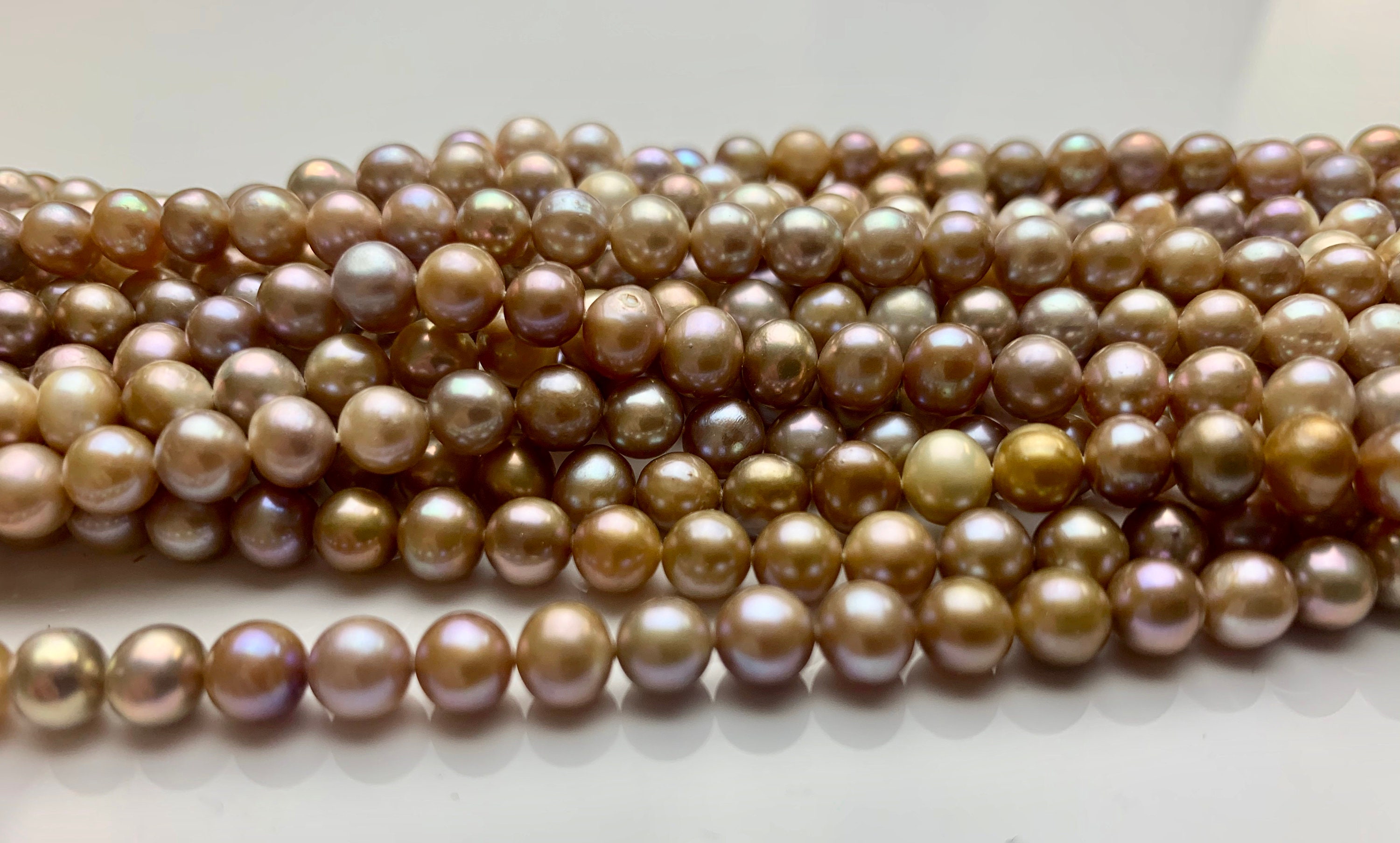 6mm AA Natural Seaweed Freshwater Pearls Potato Pearls - Etsy