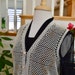 Hand Made Freshwater Pearl Vest Peach and Creamy White Rice Shape Pearl ...