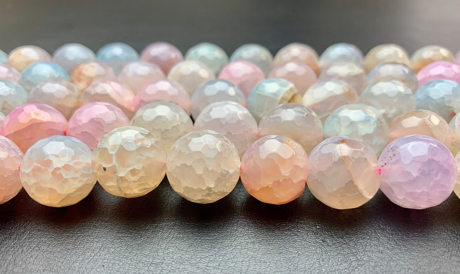 BEST DEAL 16 mm Faceted Round Agate Gemstone Beads Heat | Etsy