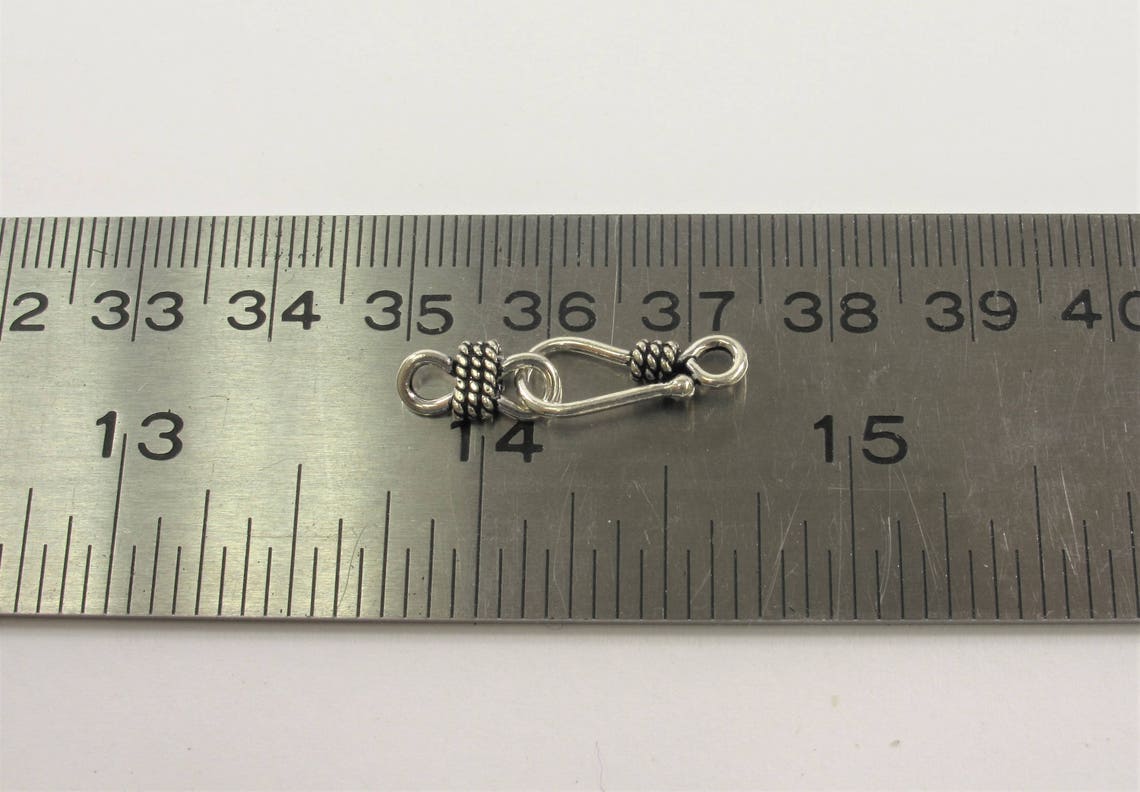 7 x 16 mm 925 Sterling Silver Hook Bali Style Silver Finding | Etsy