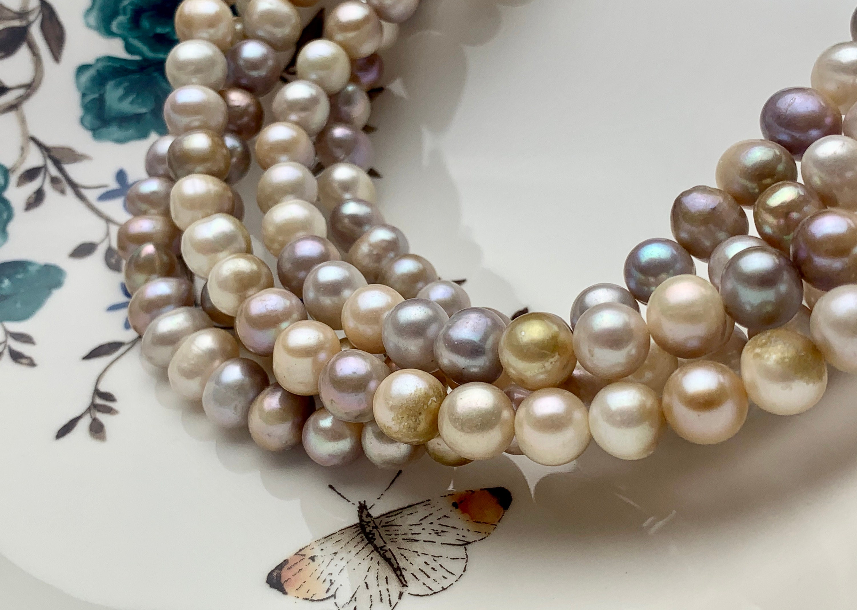 9-10mm AA Natural Seaweed Color Freshwater Pearls Potato Pearl | Etsy