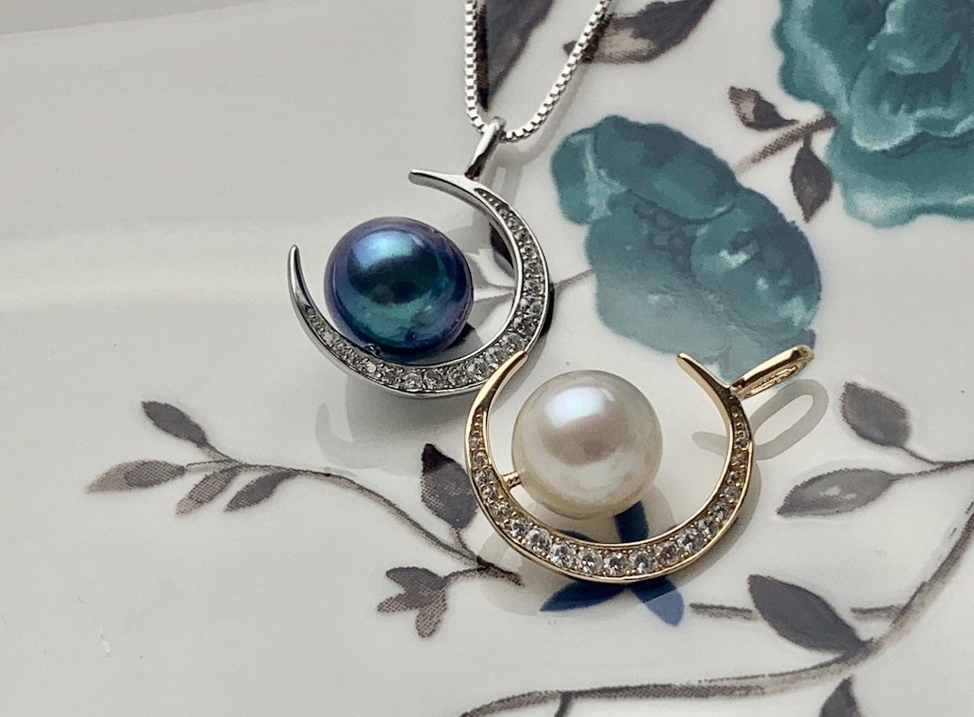 One Piece 925 Sterling Silver/gold Pendant Setting Findings for Half ...