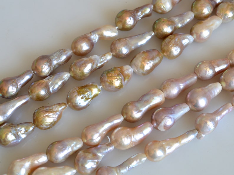 10-13x15-18mm Natural Baroque Pearl Beads Genuine Freshwater | Etsy