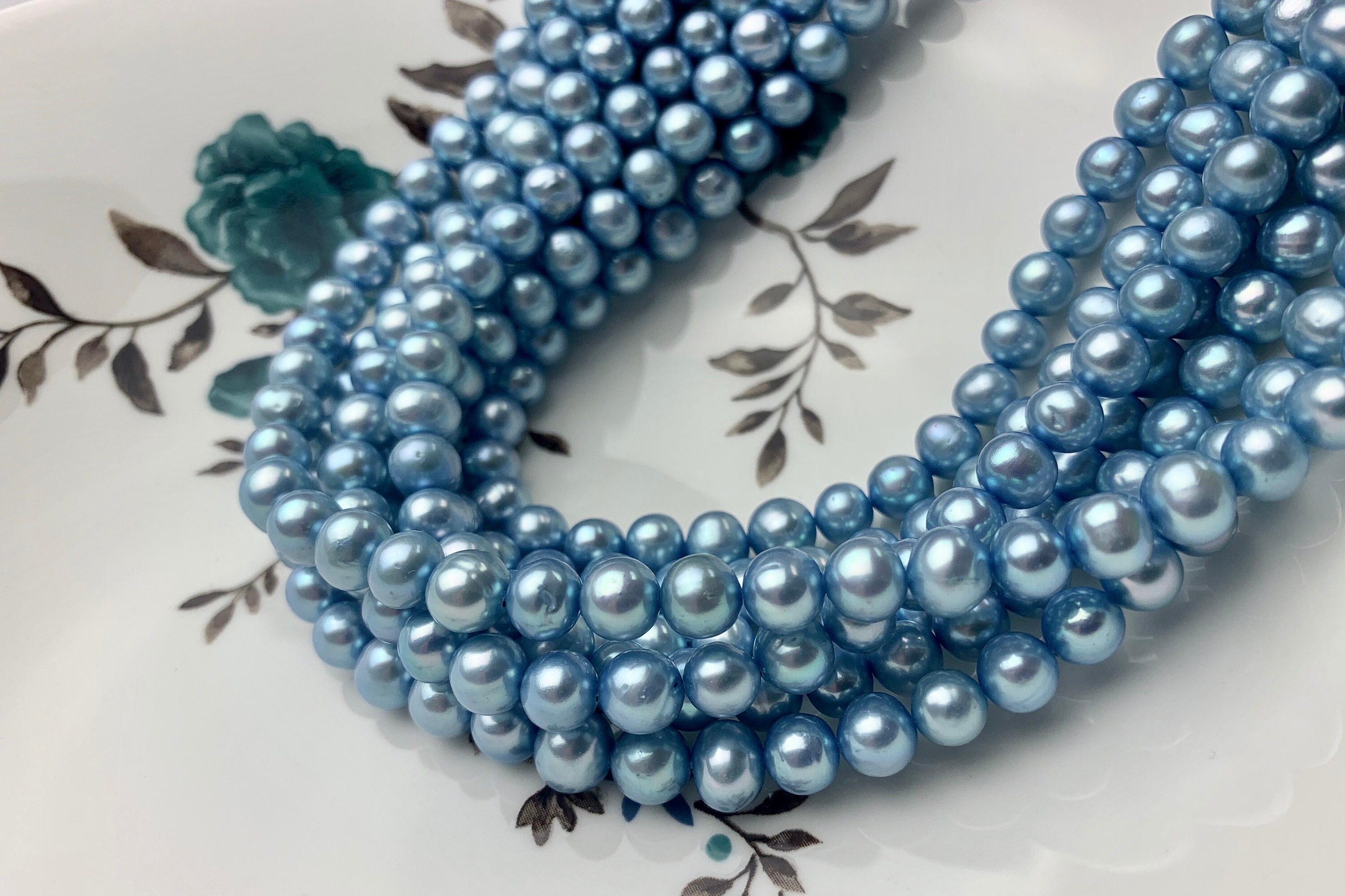 5-6mm 7-7.5mm 8mm AA Baby Blue Color Potato Freshwater Pearl - Etsy