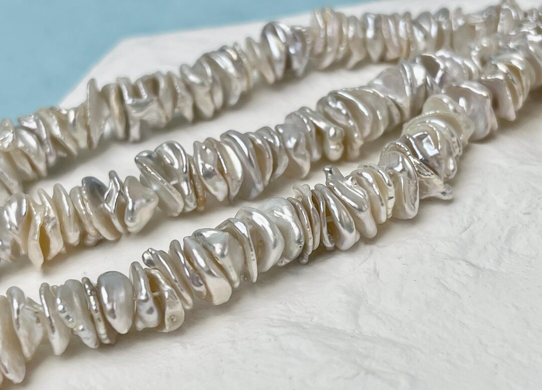 10 Mm AAAA Very Rare Natural White Keshi Freshwater Pearl Beads Center ...