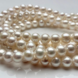 10 Mm AAA Natural White Round Freshwater Pearls Genuine High Luster ...