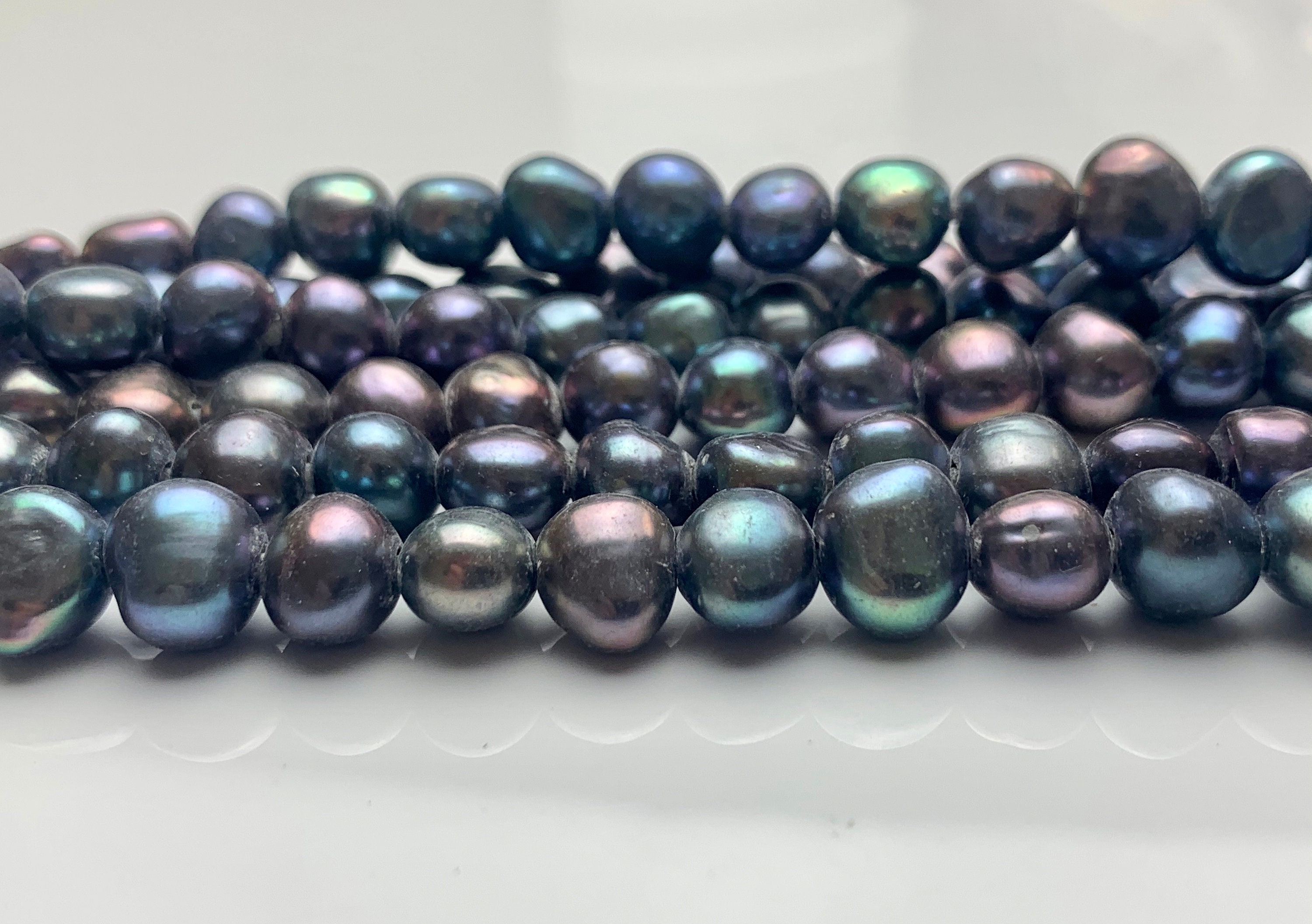 9-11 mm AAA Large Hole Peacock Freshwater Pearl Nugget Beads | Etsy