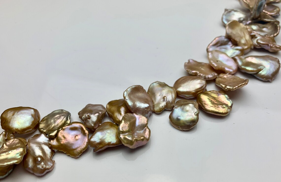One-of-a-kind 16x18-20 Mm AAA Rare Keshi Freshwater Pearl Beads Genuine ...