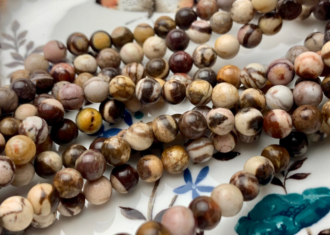 4mm 6mm 8mm 10mm Smooth Round Australian Outback Jasper Gemstone Beads ...