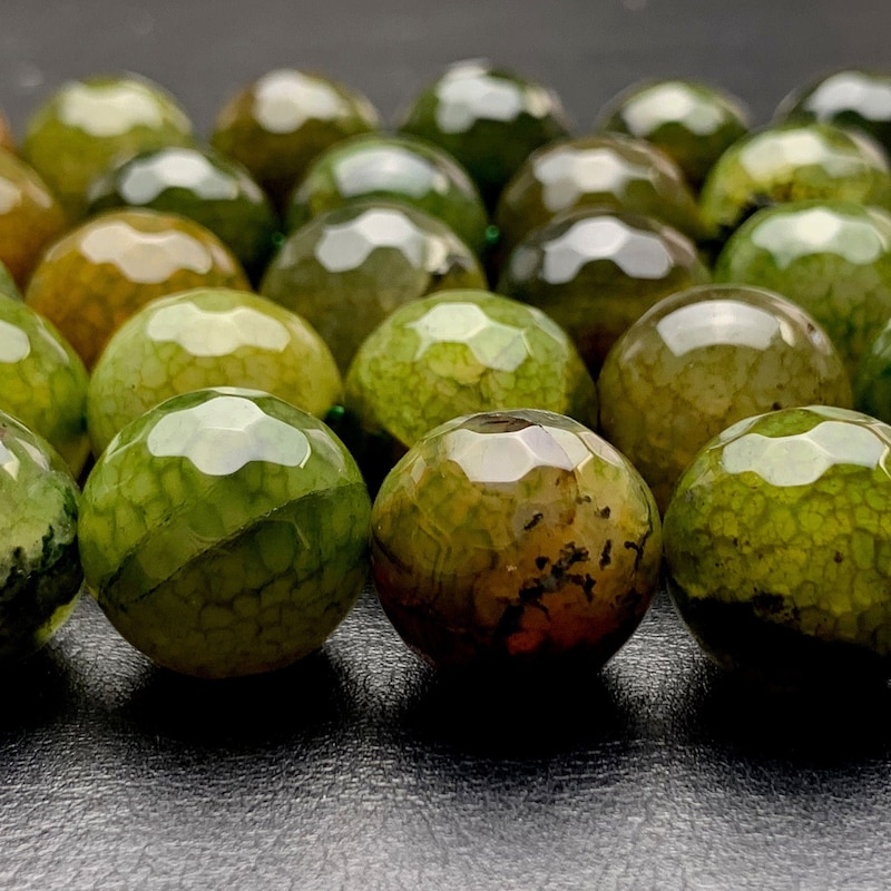 Fire Agate Green and Brown - Etsy