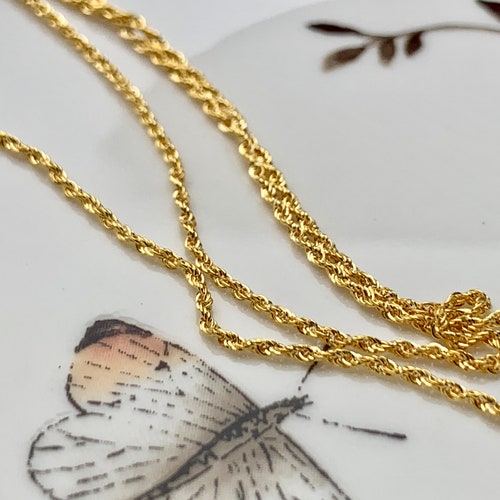 18 Inches 18K Genuine Solid Gold Chain With Spring Clasp 18K - Etsy