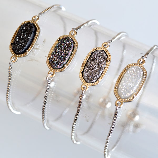 Druzy Bracelet - Etsy