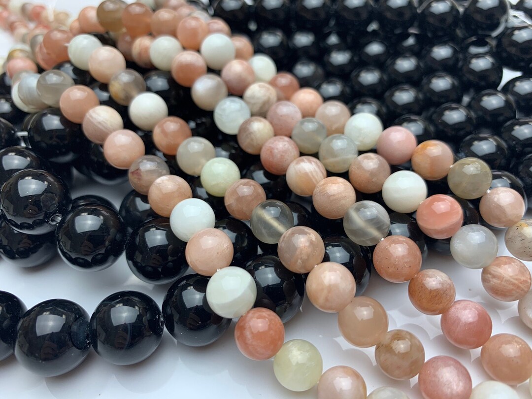 6mm 8mm 10mm AAA Natural Multi Color Moonstone Natural Multi Pink and ...