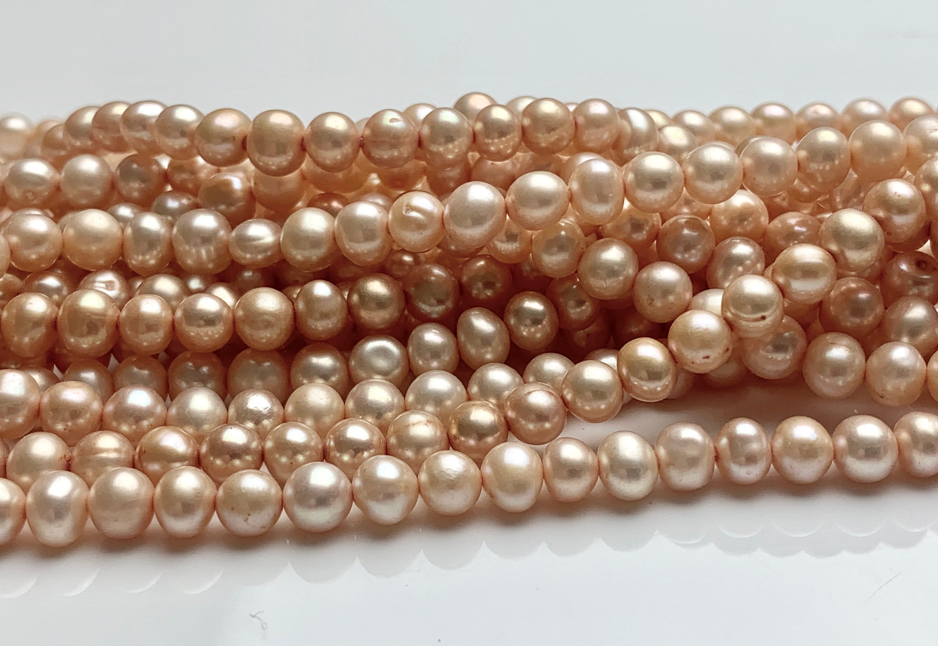 5 Mm AAA Light Champagne Color off Round Freshwater Pearl - Etsy