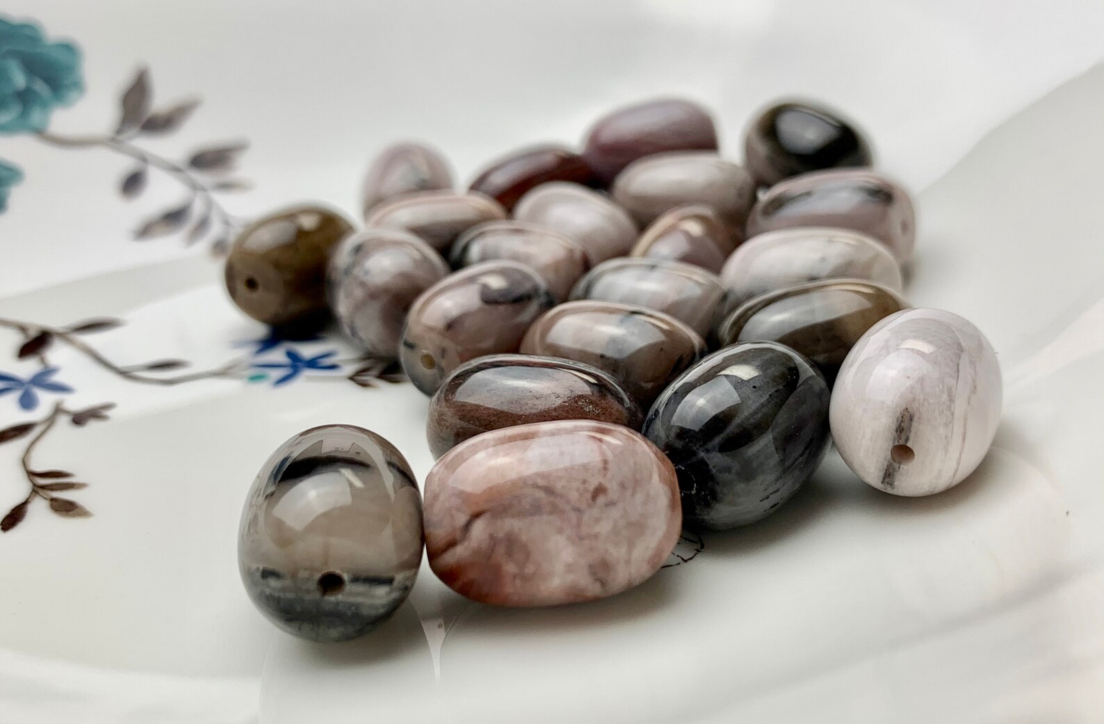 13x18 Mm AAA Smooth Barrel Shape Natural Petrified Wood Beads | Etsy