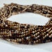 WHOLESALE 3mm 4mm Faceted Round Coffee Brown Agate Gemstone Beads ...