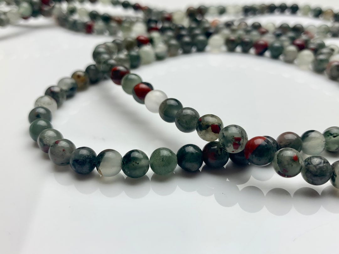 4mm 6mm 8mm 10mm AAA Smooth Round Africa Bloodstone Beads Natural Color ...