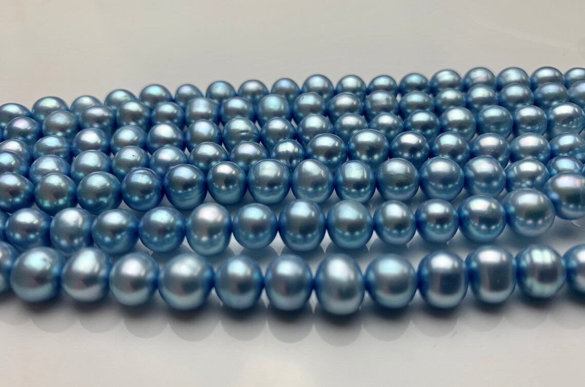5-6mm 7-7.5mm 8mm AA Baby Blue Color Potato Freshwater Pearl - Etsy