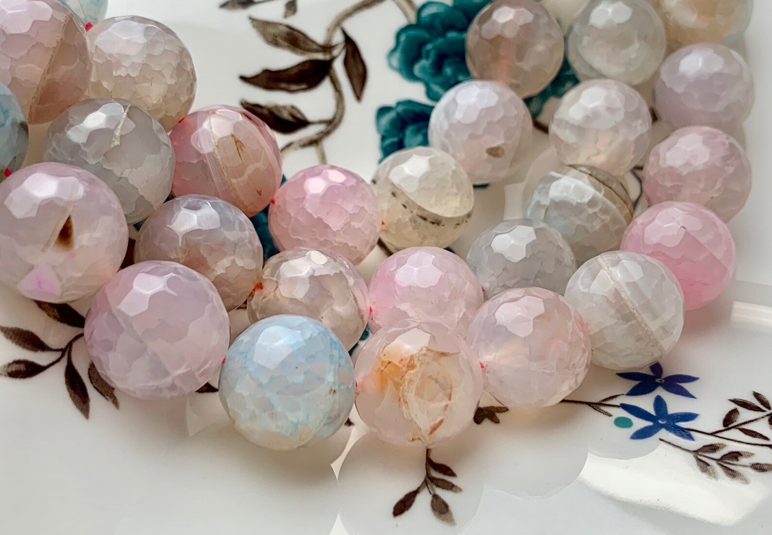 BEST DEAL 16 mm Faceted Round Agate Gemstone Beads Heat | Etsy