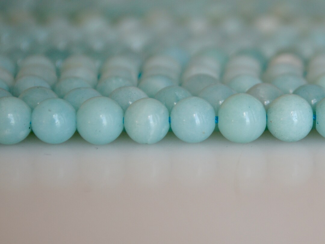 4mm 6mm 8mm 10mm AAA Smooth Round Amazonite Natural Blue Green Color ...